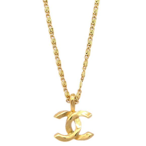 CHANEL | Jewelry | Chanel Gold Mini Cc Pendant Necklace 982 113298 ...